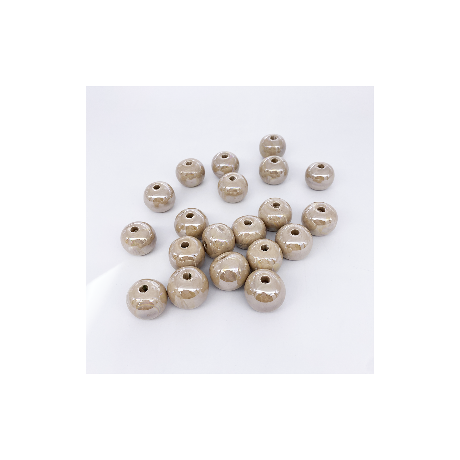 Artisanal ceramic enamel beads