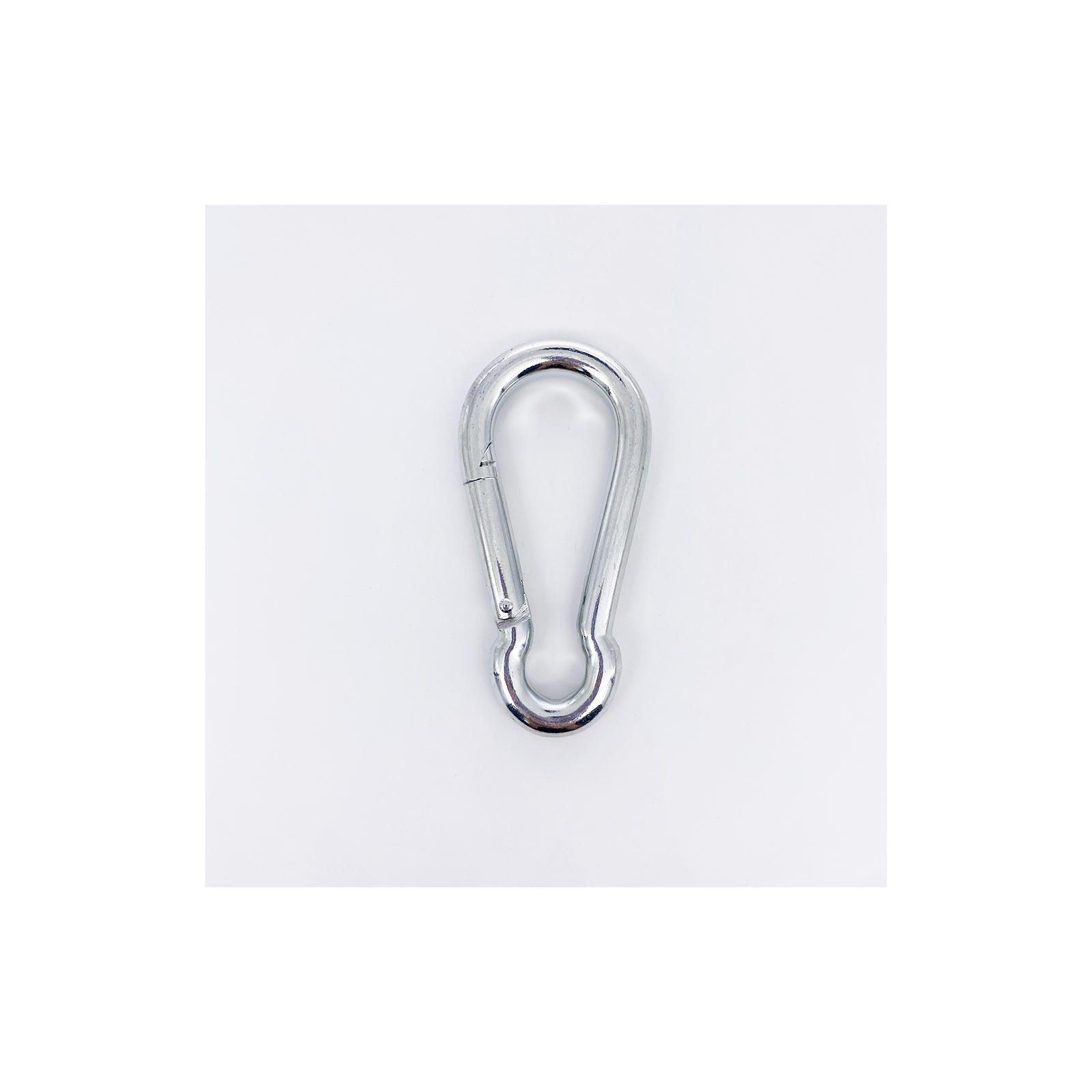 Galvanised steel carabiner snap hook