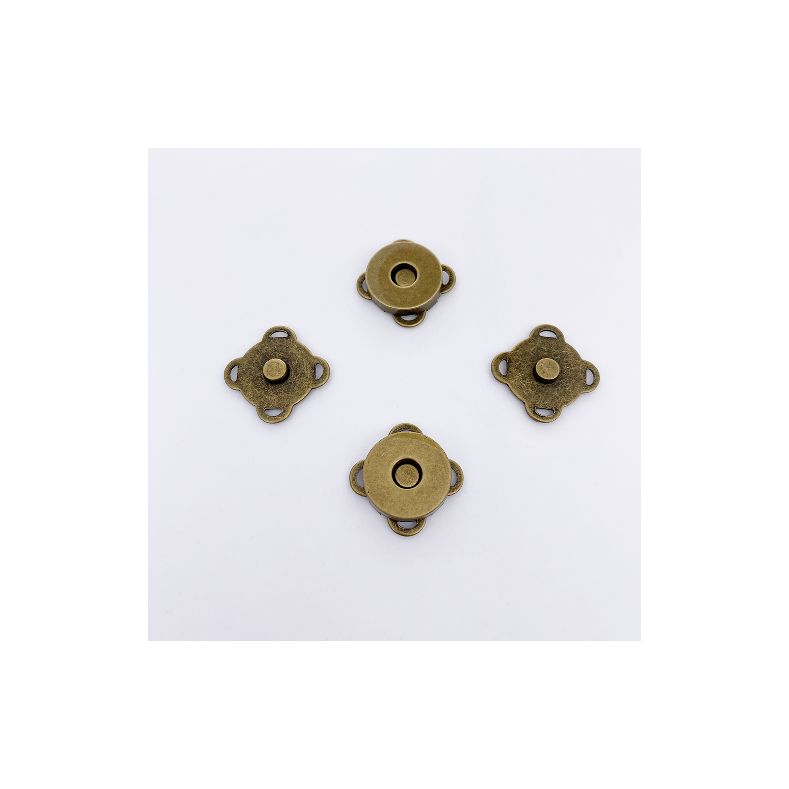 Magnetic button sew on