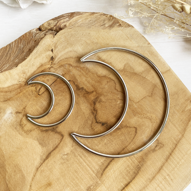 Lune métal macramé