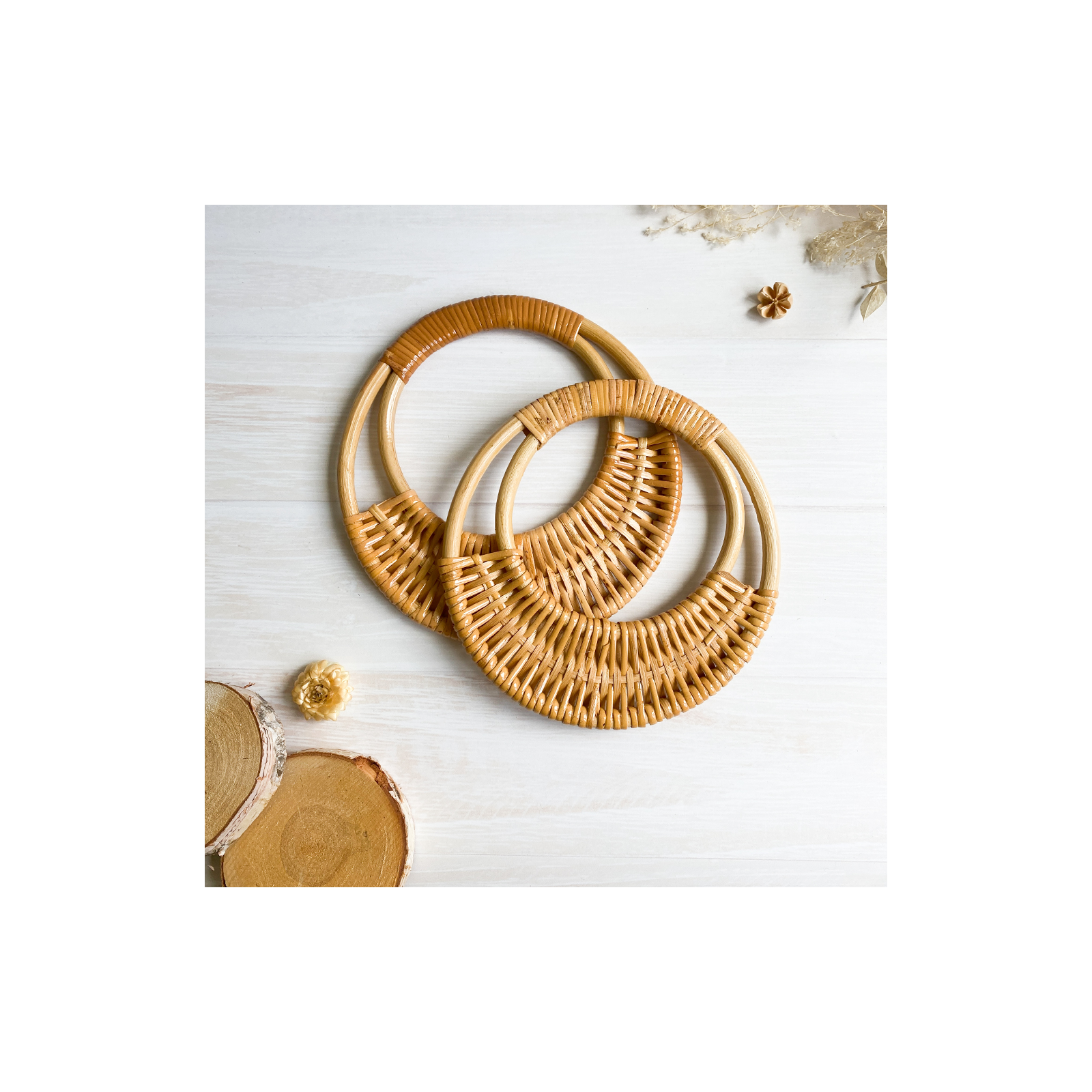 Wicker handles - Set of 2